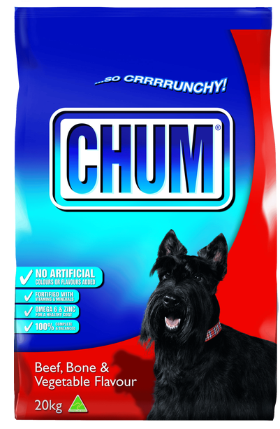 Chum Crunchy Beef/veg 20kg - Oakford Stockfeeds